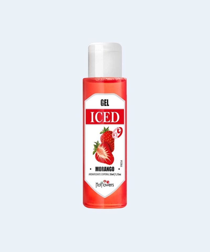 Gel Beijável Excitante de Morango Gel Iced - HOT FLOWERS - Gel Beijável ...